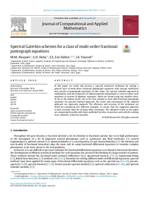 Pdf Spectral Galerkin Schemes For A Class Of Multi Order Fractional
