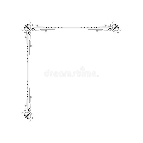 Hand Draw Of Corners Different Shapes Flower Decoration Vector Design Doodle Sketch Style Stock