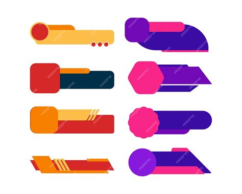 Premium Vector Vector Set Of Abstract Flat Design Elements For Web And Mobile Applications