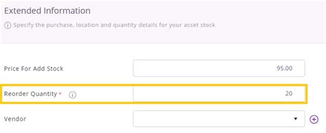 Set A Default Reorder Quantity For Stock ItemsEZRentOut Help