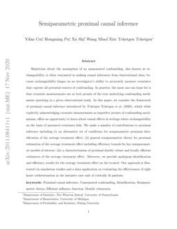 Semiparametric Proximal Causal Inference Deepai