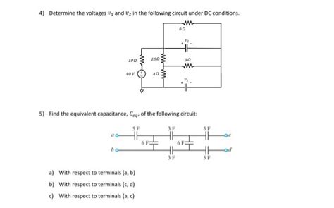 4 Determine The Voltages V1 And V2 In The Following Chegg