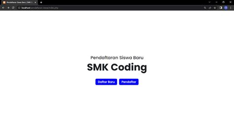 Pweb Tugas 7 Crud Pendaftaran Siswa Dengan Php