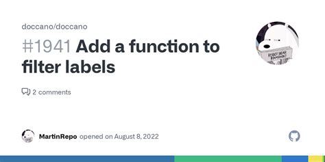 Add A Function To Filter Labels · Issue 1941 · Doccanodoccano · Github