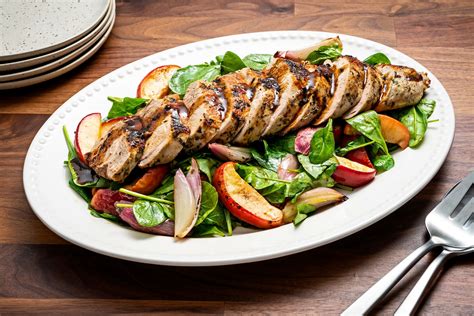 Roasted Pork Tenderloin With Apples Shallots And Spinach Recipe The
