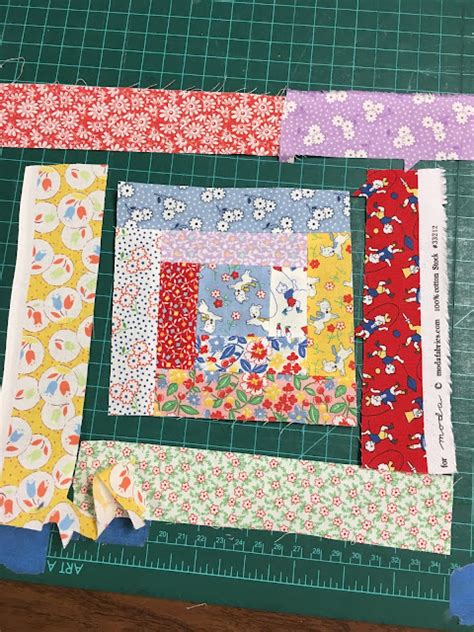 Ye Olde Sweatshop Grand Canal Scrap Quilt Part Two Log Cabin Block
