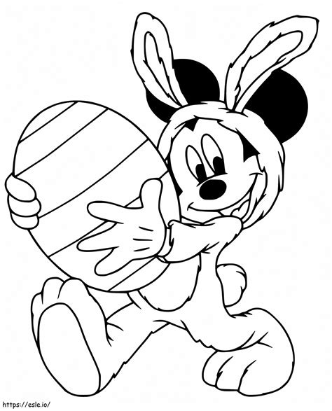 Printable Mickey Mouse Easter Coloring Pages Adult Coloring Pages