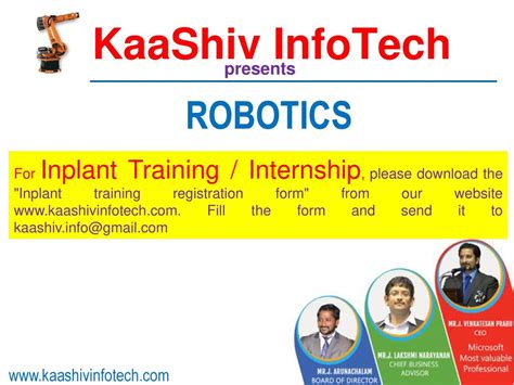 Kaashiv Infotech Robotics Presents Ppt Download