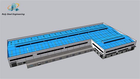 Long Span Prefab Portal Frame Steel Structure With Clerestory Pre Engineered H Shaped Steel