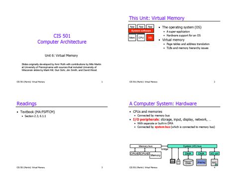 virtual memory readings a computer system hardware summaries operating systems docsity