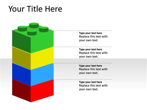 PowerPoint Slide Blocks Diagram Multicolor 1 Stack PL146 CrystalGraphics Com