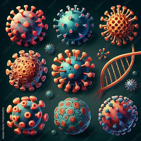 Viruses Germs And Bacteria Microorganism Types Illness Or Disease