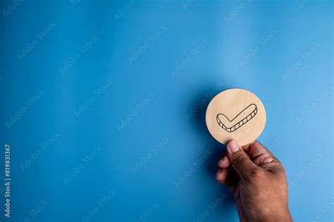 Correct Or Check Mark On Blue Background Business Industrial Quality