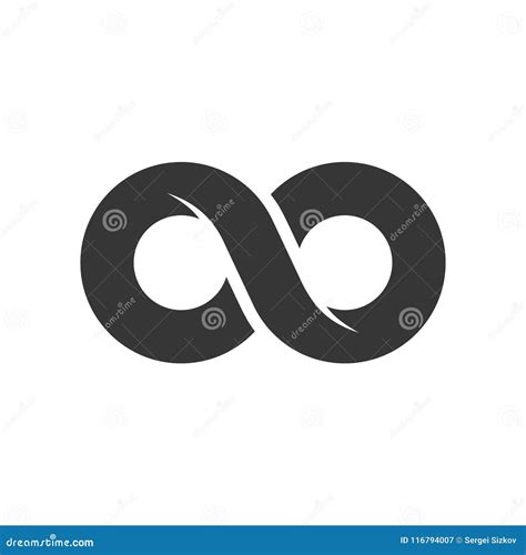 Infinity Sign Icon On White Background Vector 116794007