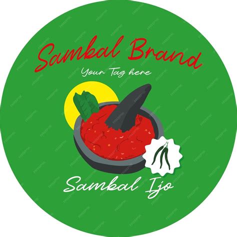 Premium Vector Sticker Sambal Ijo