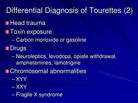 Ppt Tourettes Syndrome And Tic Disorders Powerpoint Presentation