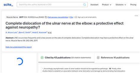 Complete Dislocation Of The Ulnar Nerve At The Elbow A Protective Effect Against Neuropathy