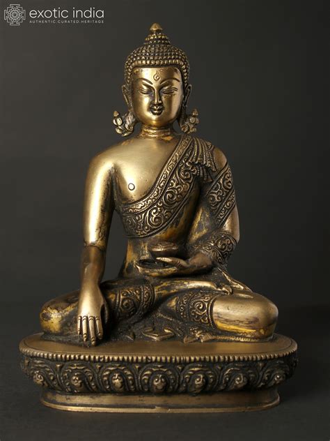8 Bhumisparsha Buddha Brass Statue Exotic India Art