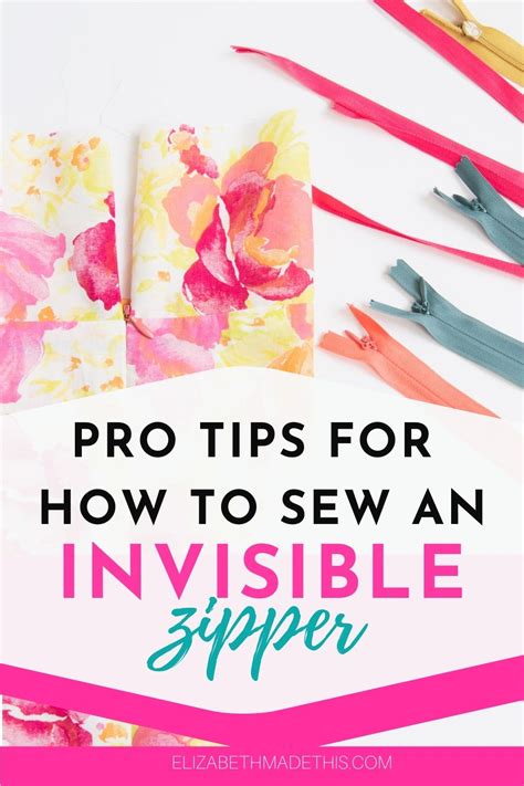 How To Sew An Invisible Zipper Easy Fancy Elizabeth Made This