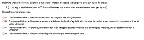 solved determine whether the following statement is true or false