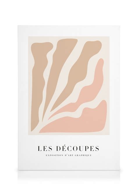 Découpes No3 tableau sur toile Formes beiges et roses desenio fr