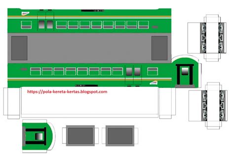 Papercraft Kereta Seri Gerbong Bagasi Train And Bus PaperCraft Shop