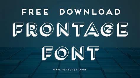 Frontage Font Stylish And Versatile Typeface