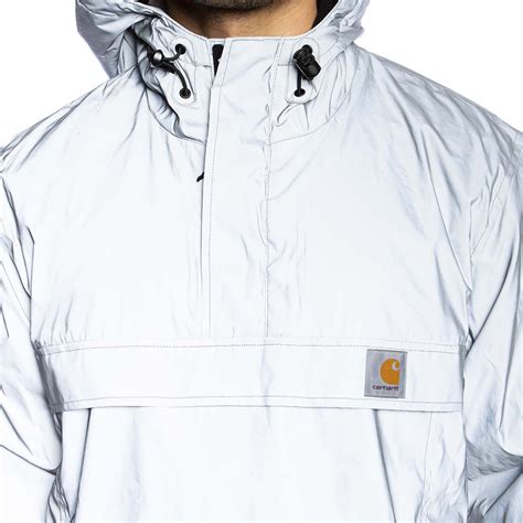 Carhartt Wip Nimbus Reflective Pullover Jacket Grey Reflective Bludshop