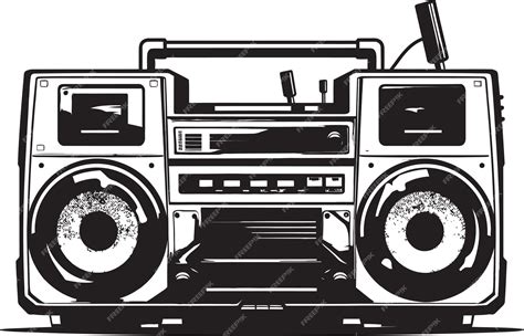 Urban Pulse Style Iconic Emblem Beatbox Brigade Hip Hop Boombox Design