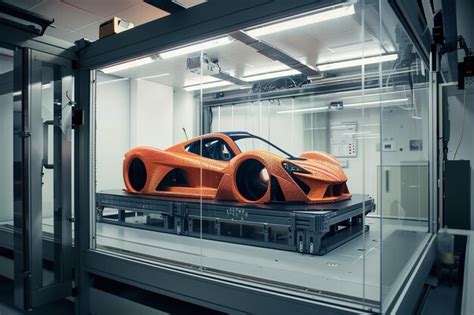 Premium Photo Making An Automobile With A Big Industrial 3d Printer Printing And 3d