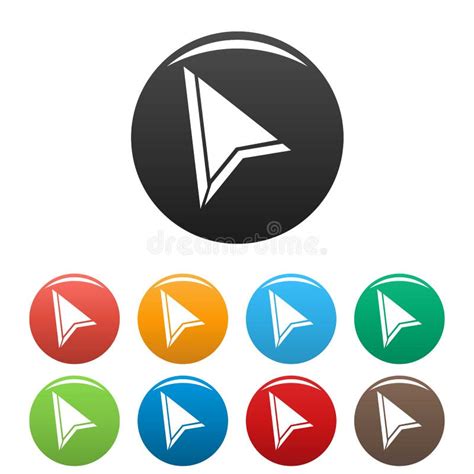 Cursor Mouse Element Icons Set Color Vector Stock Vector Illustration Of Modern Collection