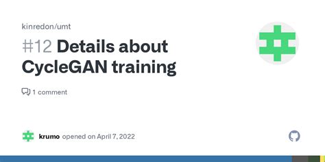 Details About CycleGAN Training Issue 12 Kinredon Umt GitHub