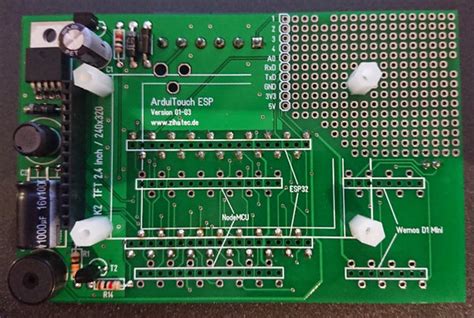 Arduitouch Wandgehäuseset Mit Touchscreen Für Esp32 Und Esp8266