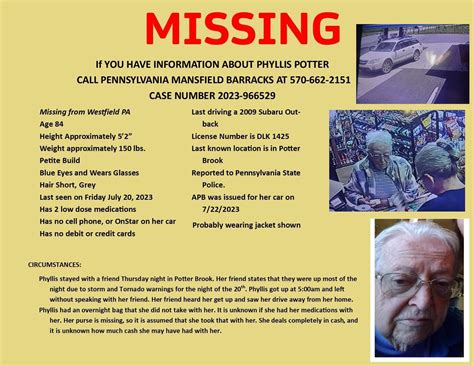 Missing 80 Year Old Woman In Pennsylvania Rrbi2