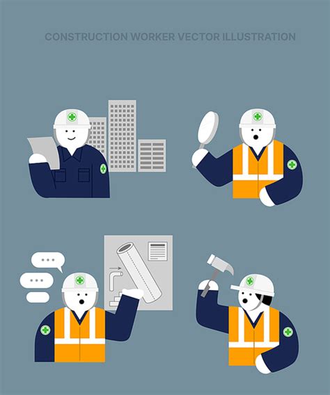 직업 벡터 일러스트 세트건설근로자 유토이미지 상세페이지 베이직샵 일러스트 22564865