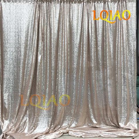 Champagne Sequin Fabric Backdrop 20x10ft Wedding Photo Backdrops Sequin