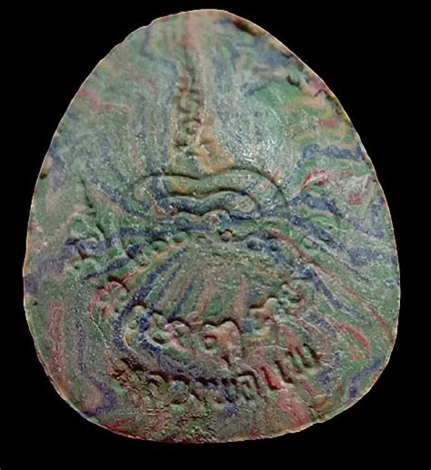 พระปิดตาจัมโบ้รุ่นพิเศษพ่อแพ ปี 2531 เนื้อผงสายรุ้ง ทรายทอง