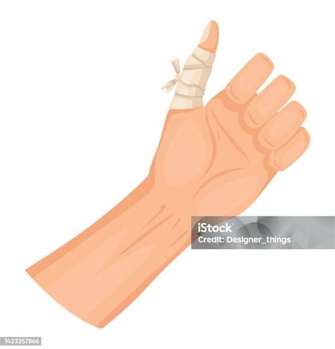 손이 피부에 상처를 입히고 붕대 절차를 밟았습니다 상처에 대한 응급 처치 의학 치료 또는 치료 인간의 손 외상에 대한 첫 번째 응급 도움 건강관리와 의술에 대한 스톡 벡터