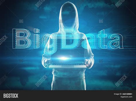 hacker holding laptop image and photo free trial bigstock