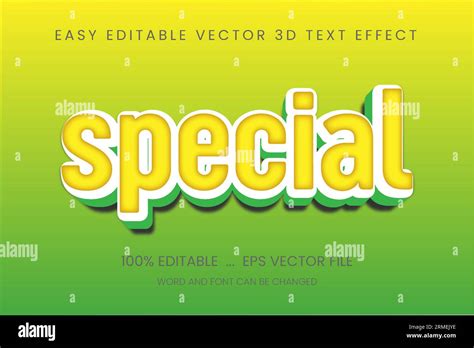 3d typography editable text effect Stock Vector Image & Art - Alamy