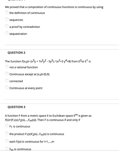 Solved We Proved That A Composition Of Continuous Functions Chegg Com