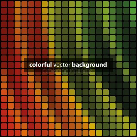 Abstract Mosaic Square Tiles Texture Background Stock Vector Illustration Of Fractal Center