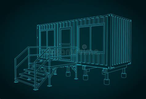 Container House Drawing Stock Vector Illustration Of Drawings 365682985
