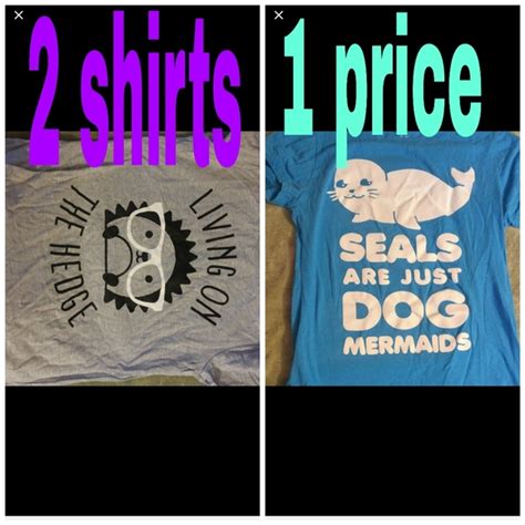 Hot Topic Tops Two Shirts Mermaid Hedgehog Bundle Requirement