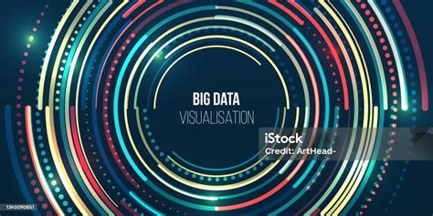 기계 알고리즘 필터링 데이터 정렬 벡터 기술 배경 빅 데이터 시각화 정보 분석 개념 원 배열 및 이진 코드가 있는 추상 스트림 정보입니다 0명에 대한 스톡 벡터 아트 및