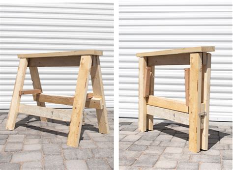 Heavy Duty Diy Folding Sawhorses Video Tutorial Plans Pneumatic