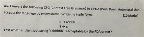 Solved This Is A Question From The Theory Of Computation