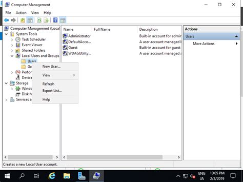 Windows Server 2019 Initial Settings Add Local User Server World
