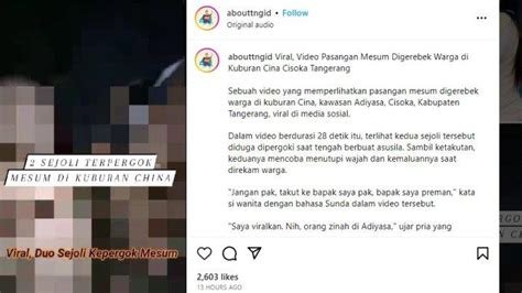 Viral Sepasang Sejoli Digerebek Di Area Kuburan Cina Tangerang Malam