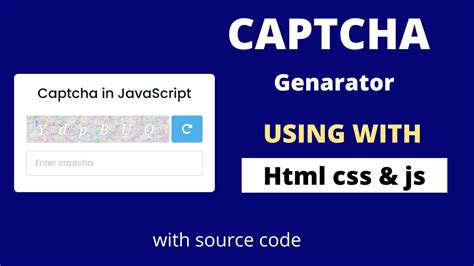 Download Create Custom Captcha Using Html Css And Javascript Captcha Generator Js 2022 Devcraw